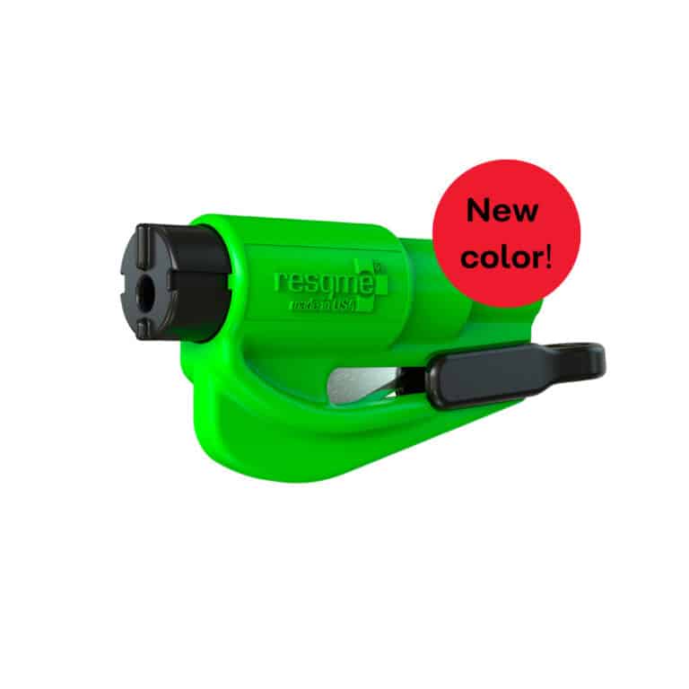 resqme® Car Escape Tool, Seatbelt Cutter / Window Breaker (Lime Green ...